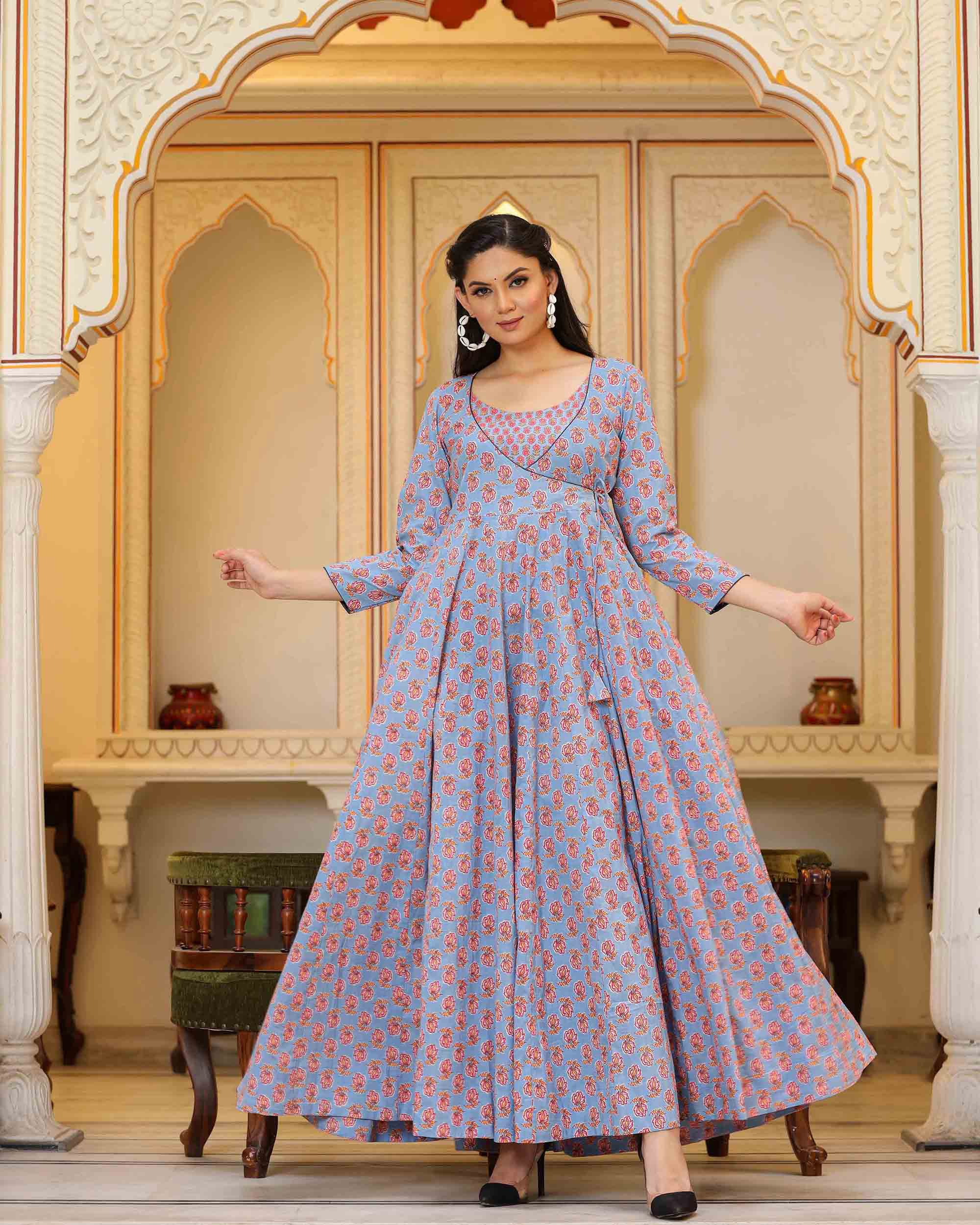 ANANTA COTTON FLOOR-LENGTH DRESS – Bannhi
