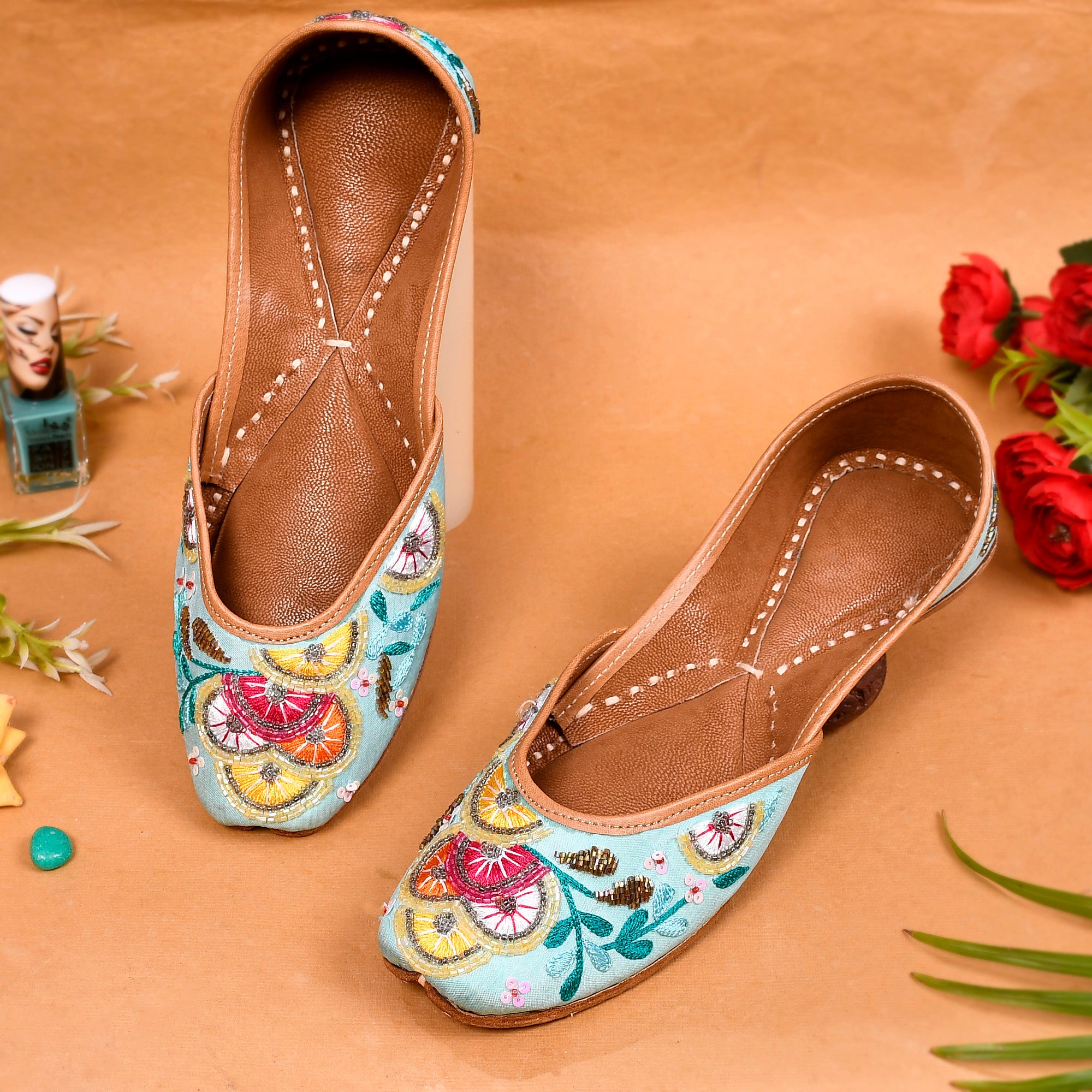 Buy Carnival Blue Jutti Online | Bannhi